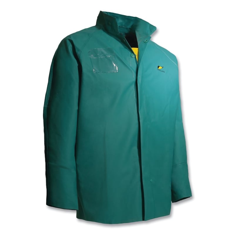 Chemtex Jacket with Hood Snaps Small PVC Green | Premier Contracting & Technical Services